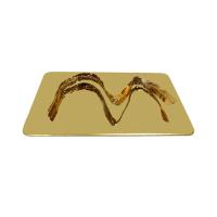 China 8k Mirror Polished Stainless Steel Sheets Gold Color SS201 SS304 Material for sale