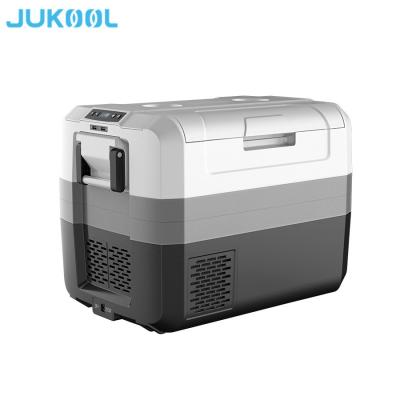 China Matt Black 24V 55L Outdoor Mini Refrigerator for sale