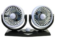 China Twin Head 5 Inch 12 Volt ABS Rechargeable Electric Fan for sale