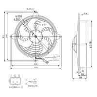 China ISO9001 8.3A DC24V Electric Cooling Fan for sale