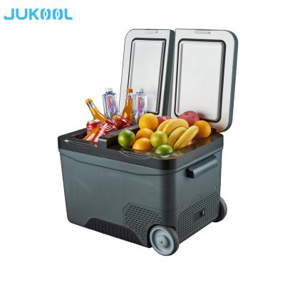 China Trolley Dual Room Car Mounted Refrigerator 35L DC12V Car Freezer with German Compressor for sale