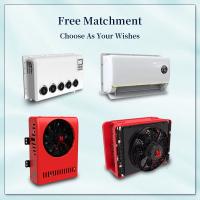 China 12V 24V Battery Powered Truck Cab Parking Air Conditioner 850W 950W Electric Auto AC for sale