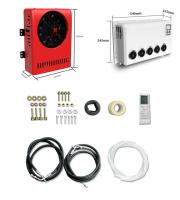 China 12V 24V Battery Powered Truck Cab Parking Air Conditioner 850W 950W Electric Auto AC for sale