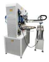 China New 220V Radio Frequency Auto-Rotary Round Disc Table PVC PET Blister Packaging Machine With Horizontal Move Card Loading System for sale