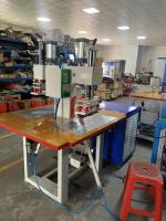 China Wholesale High Frequency Double Head Pedal PVC Coated Fabric Textilene Welding Machine 5KW~15KW New TPU Air Valve Nozzle Sealing for sale