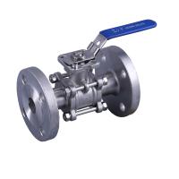China LN-Q3JFH-3PC flange ball valve with direct mounting pad 10K for sale