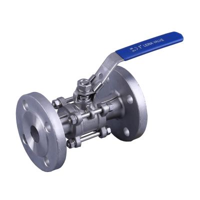 China LN-Q3DFH-3PC flange ball valve PN16 for sale