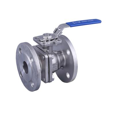 China LN-Q2DFH-2PCC flange ball valve with direct mounting pad PN16 for sale