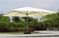 China Outdoor Commercial 7*7M Square Garden Parasol Umbrella With LED Lights for sale