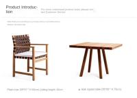 China Pastoral Garden Teak Wood Patio Furniture Sets Sun Proof for sale
