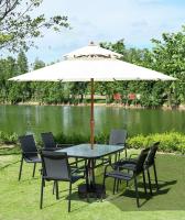 China 220g Polyester Fabric Sun Garden Umbrella Parasol 2.7*2.7M for sale
