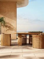 China Coffee Time Teak Garden Table And Chairs Dining Sets Anti Mildew for sale