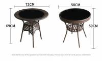 China Modern Outdoor Rattan Dining Table And Chairs Set With Woven Rope Chairs Size 50*55*89cm for sale