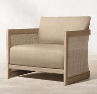 China Moisture Proof Waterproof Woven Rope Chair And Teak Wood Table For Garden Sofa Set for sale