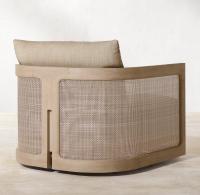 China Moisture Proof Waterproof Woven Rope Chair And Teak Wood Table For Garden Sofa Set for sale