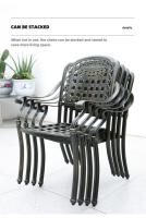China Waterproof Cast Aluminum Patio Garden Chairs Easy Carrying OEM for sale