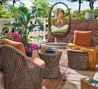 China Outdoor Furniture Rattan Garden Chairs Set 3pcs Wicker Coffee Table And Chair Set for sale