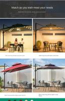 China Upgrade Outdoor Garden Umbrella with Double Canopy and Black Handle Aluminum Parasol for sale