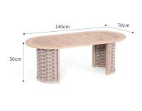 China Anti Corrosion Grade 3A Teak Rattan Effect Garden Furniture Sofa Set For Balcony for sale