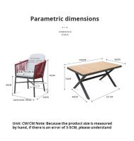 China Waterproof Polyester Fabric 4 Seat Rattan Dining Table And Chairs Set Sun Resistant for sale