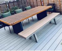 China Customize Color Outdoor Garden Patio Dining Table And Chairs PE Rattan Modern Chair Set for sale