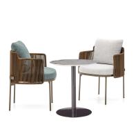 China Customize Color Outdoor Garden Patio Dining Table And Chairs PE Rattan Modern Chair Set for sale