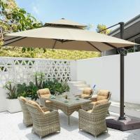 China Aluminum Frame Heavy Duty Commercial Outdoor Umbrellas 2.5m Cantilever Parasol for sale