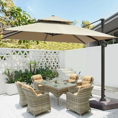 China Aluminum Frame Heavy Duty Commercial Outdoor Umbrellas 2.5m Cantilever Parasol for sale