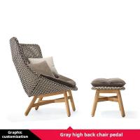 China Contemporary PE Rattan Chairs Teak Wood Table Chair Set Outdoor Customized Furniture for sale
