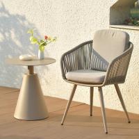 China Balcony Cafe Tea Table And Chair Set PE Rattan And Waterproof Aluminum for sale
