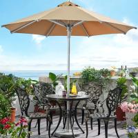 China 220 Yarn Dyed Fabric Outdoor Anti UV Centre Pole Umbrella Parasol for sale