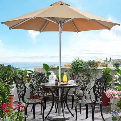 China 220 Yarn Dyed Fabric Outdoor Anti UV Centre Pole Umbrella Parasol for sale