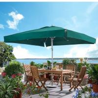 China 220 Yarn Dyed Fabric Outdoor Anti UV Centre Pole Umbrella Parasol for sale