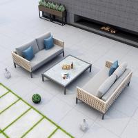 China Customized Aluminium Frame Luxury Rattan Garden Sofa Sets For Courtyard Garden And Living Room for sale