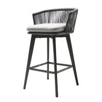 China Handmade Rattan / Wicker Furniture Outdoor Bistro Bar Stools Aluminum Dining Chairs for sale