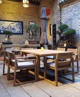 China OEM Nordic Simple Outdoor Teak Wood Dining Table And Chairs for sale