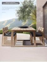 China OEM Nordic Simple Outdoor Teak Wood Dining Table And Chairs for sale