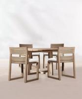 China OEM Nordic Simple Outdoor Teak Wood Dining Table And Chairs for sale