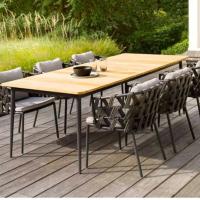 China Contemporary Teak Wood Garden Set Outdoor Furniture Coffee Dining Table Rattan Chair for sale