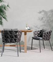 China Contemporary Teak Wood Garden Set Outdoor Furniture Coffee Dining Table Rattan Chair for sale
