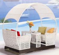 China Luxury Four Person Wicker Rocking Chair Patio Furniture With Metal Frame for sale