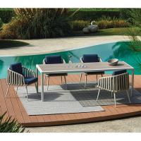 China Contemporary Outdoor Coffee Table And Woven Rope Chair Set For Hotel Leisure for sale