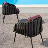 China Contemporary Outdoor Coffee Table And Woven Rope Chair Set For Hotel Leisure for sale