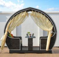 China Metal Frame 4 Person Glider Swing With Table Rain Proof And Sun Proof for sale