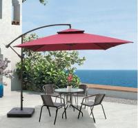 China 2.5m Double Canopy Umbrella Cantilever Garden Parasols Sun Protection for sale