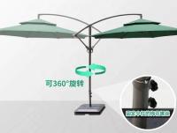 China 2.5m Double Canopy Umbrella Cantilever Garden Parasols Sun Protection for sale