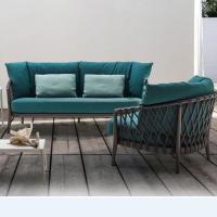 China Soft Doll Cotton Cushion Modern Style Garden Rope Rattan Sofa Sets For Balcony Patio for sale