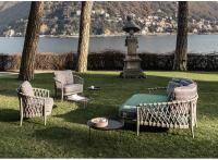 China Soft Doll Cotton Cushion Modern Style Garden Rope Rattan Sofa Sets For Balcony Patio for sale