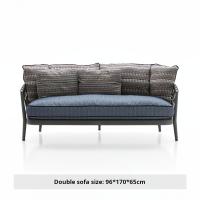 China Soft Doll Cotton Cushion Modern Style Garden Rope Rattan Sofa Sets For Balcony Patio for sale