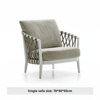 China Soft Doll Cotton Cushion Modern Style Garden Rope Rattan Sofa Sets For Balcony Patio for sale